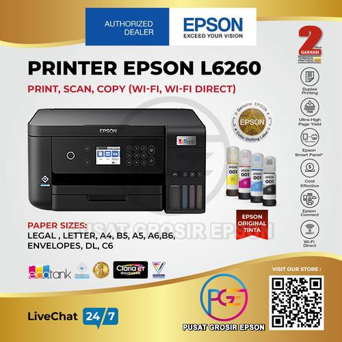 Jual PRINTER EPSON L6260 L-6260 L 6260 PRINT SCAN COPY WIFI GARANSI ...