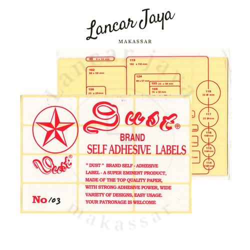 Jual Self Adhesive Labels / Sticker Label no.103 - Kota Makassar ...
