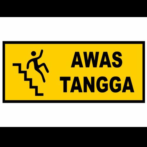 Jual stiker vinyl 10x23CM AWAS TANGGA sign rambu k3 - Jakarta Utara ...