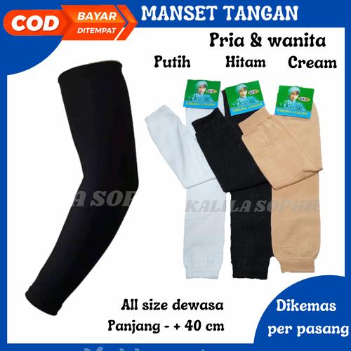Jual Manset tangan / handsock tangan pria dan wanita polos - Hitam ...