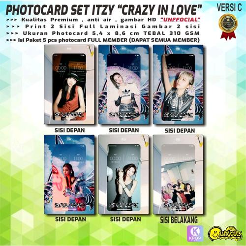 Jual PHOTOCARD SET KPOP PREMIUM ITZY CRAZY IN LOVE PRINT 2 SISI LAMINASI - VERSI B - Jakarta ...