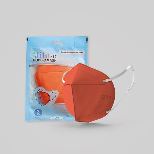 Jual JITO Masker KN95 4 Ply Earloop Orange - Sachet isi 3 pcs - Jakarta ...