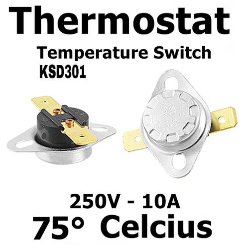 Jual Thermostat Bimetal Sensor Suhu Pemutus Arus Otomatis 250V 10A Saklar - 75c - Jakarta Barat ...