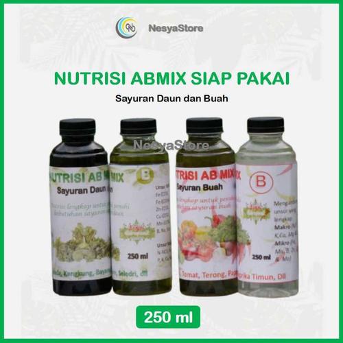 Jual Nutrisi AB MIX ABMIX Sayur Daun dan Sayur Buah 250 ml Cair Siap ...