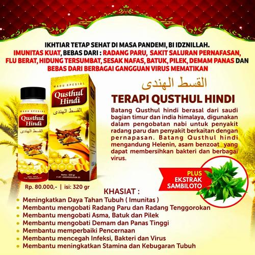 Jual BRAVINA QUSTHUL HINDI Herbal Obat Radang Paru Gurah Pernapasan ...