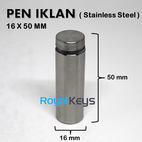 Promo Pen Iklan Baut Sekrup Kaca Akrilik 16x50 Sign Board Acrylic 16 x ...