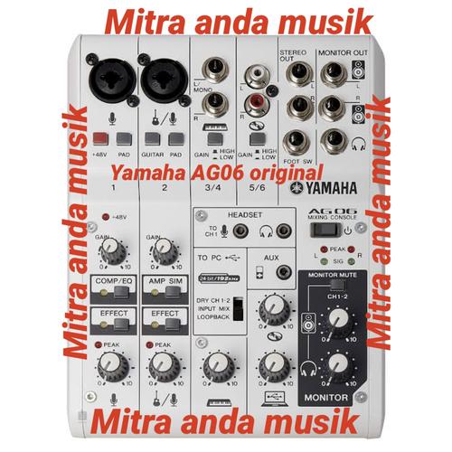 Jual Mixer yamaha ag06 AG06 original warna putih 6 channel - Jakarta ...