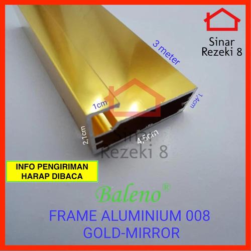 Jual Frame GOLD MIRROR FA 128 Profil Handle Bingkai Aluminium Kaca ...
