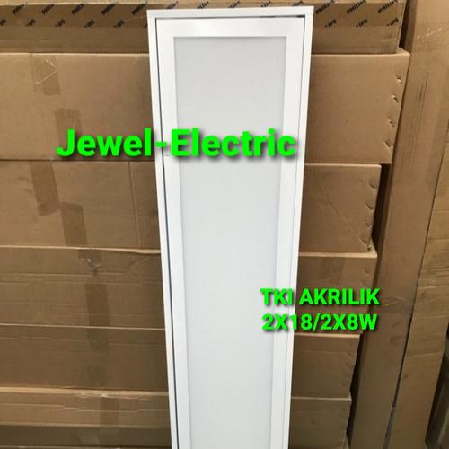 Jual Kap Lampu TKI AKRILIK 2x18/2x8 Housing TL Neon Led 60cm RM ...