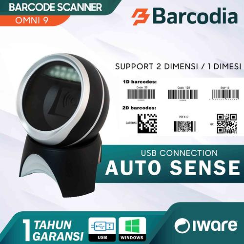Promo Barcode Scanner Duduk Kasir OMINI IWARE USB Barcode Reader 1D 2D ...