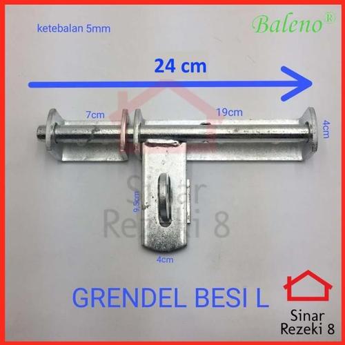 Jual Grendel Pintu Besi L / Kunci Pagar Besar Selot Jendela Slot - Kota ...