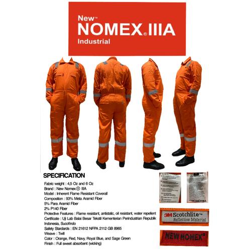 Jual Wearpack Pemadam Coverall Anti Api Nomex Warna Orange Size M - L ...