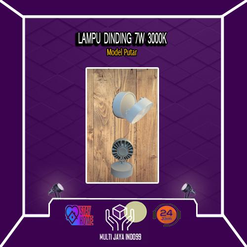 Jual LAMPU DINDING SOROT LED 7 WATT/LAMPU SPOTLIGHT 3000K BODY PUTIH ...