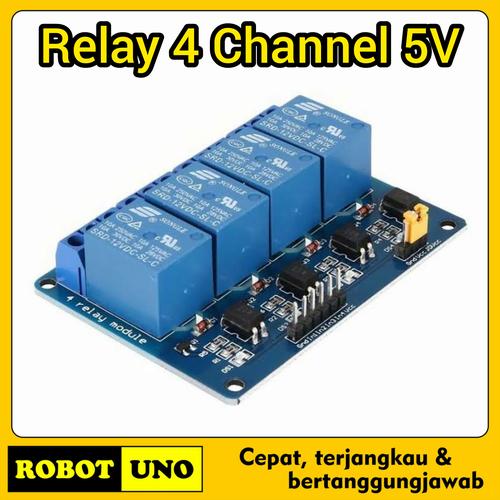 Jual Relay 4 Channel 5 Volt 12 Volt Relay 4 Channel 12V 4 Ch 12 Volt ...