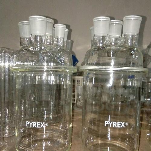 Jual Glass Reaktor PYREX kapasitas 1.5Liter menggunakan tutup 5 lubang ...