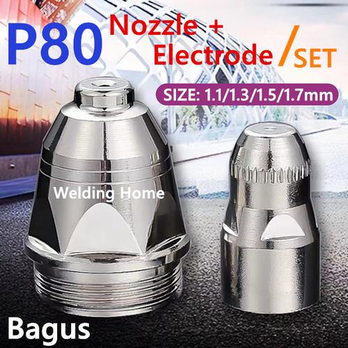 Jual P80 Plasma Cutting Nozzle Electrode P-80 P 80 1.3mm 1.5mm 1.7mm ...