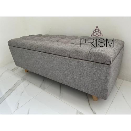 Jual Sofa bench panjang kursi kain minimalis grey storage bangku - P ...