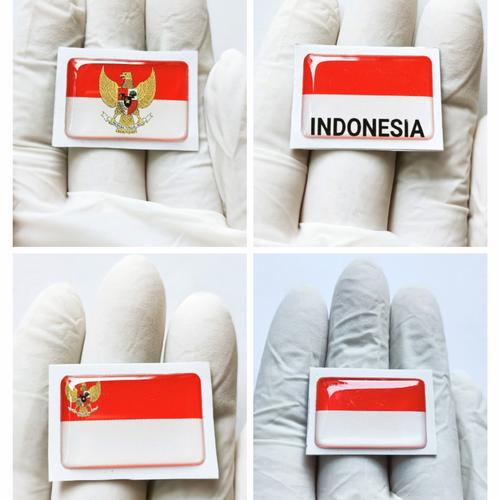 Jual Emblem stiker timbul bendera indonesia uk 3x2cm - indonesia - Kab ...