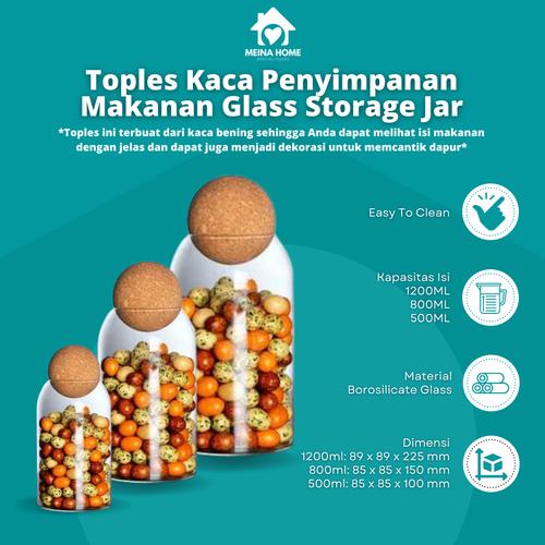 Jual TOPLES KACA UNIK TEMPAT PENYIMPANAN MAKANAN KACA GLASS STORAGE JAR ...