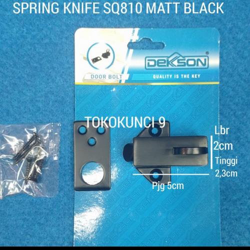 Jual Spring Knife Dekson Hitam SQ 810 Matt Black Grendel Kodok Dekson ...