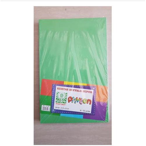 Jual Kertas Buffalo PHYTON Polos F/100 - 1 Pak isi 100 Lembar - Hijau ...
