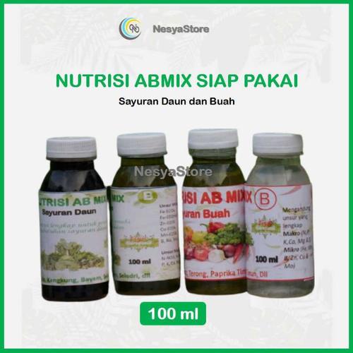 Jual Nutrisi AB MIX ABMIX Sayur Daun dan Sayur Buah 100 ml Cair Siap ...