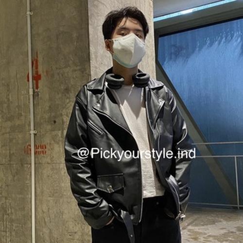 Jual jaket kulit leather jacket kemeja lengan panjang outer kulit ...