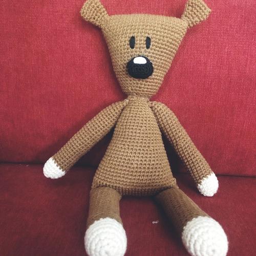 Jual Boneka Beruang Rajut Mr. Bean Teddy Versi kartun ukuran +-35 cm ...