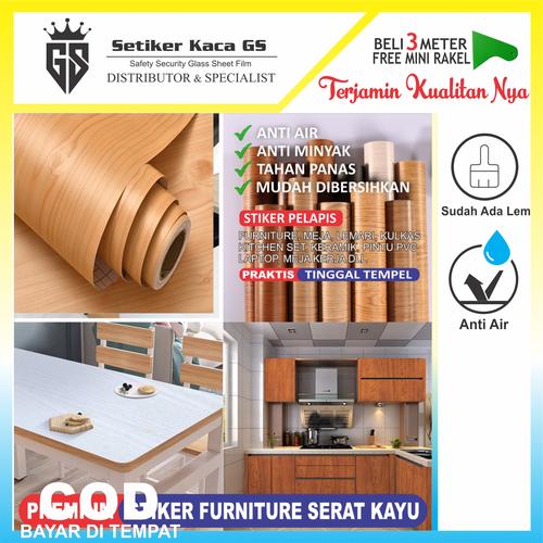Jual STIKER VINIL SERAT KAYU / STIKER MOTIF KAYU / STIKER WALLPAPER ...
