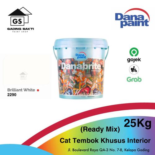 Jual Cat Tembok Danapaint Danabrite Brilliant White / BW Pail 25KG ...