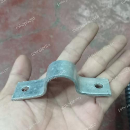 Jual Klem Pipa Plat tebal 3/4" inch /clamp pipa 3/4" Galvanis - Jakarta ...