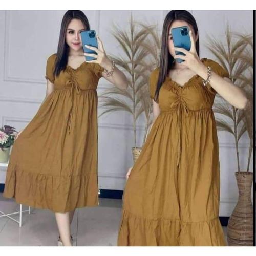 Jual Daster Serut Dada Kekinian Bahan Rayon Polos Jumbo Wanita Dewasa ...