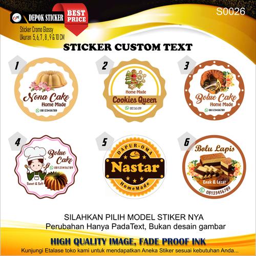 Promo Cetak Stiker label Kue Cake Nastar Bolu Makanan - Kota Depok ...
