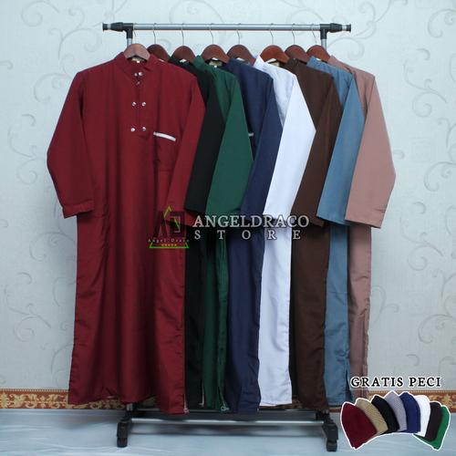 Jual Jubah Koko Gamis Pria Laki Laki Dewasa M L XL XXL - Hijau, M ...