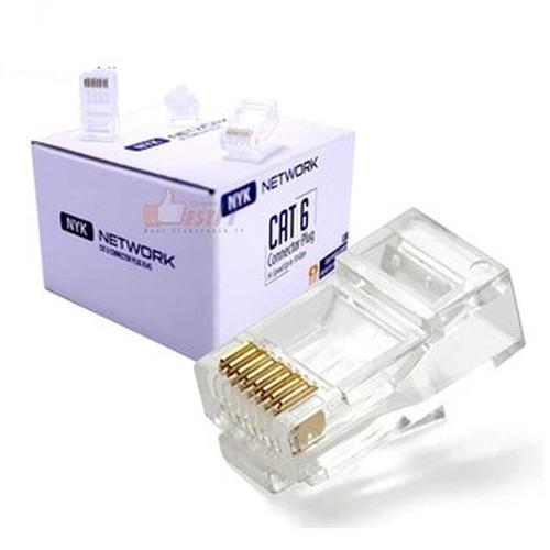 Jual Konektor Rj45 Lan Cat 6 NYK ORI 50pcs Connector Rj45 Cat6 - Kota ...
