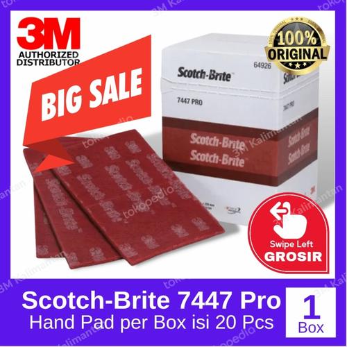 Jual 3M Scotch-Brite 7447 Pro Hand Pad (1 Box isi 20 Pcs) - Kota ...
