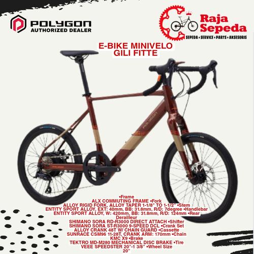Jual SEPEDA LISTRIK E-BIKE MINI VELO POLYGON GILI FITTE 20 INCH - RED ...