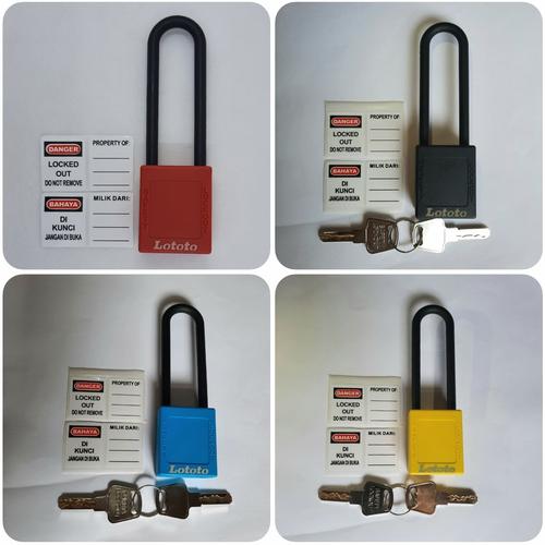 Jual LOTOTO L406LT Gembok Safety Loto dengan Leher Nilon Panjang 76mm ...
