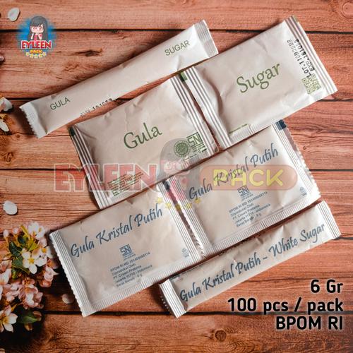 Jual White Sugar Sachet / Gula Putih Sachet isi 100 pcs ( Kotak ...