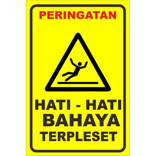 Jual Stiker / AKRILIK Bahaya Terpeleset , Stiker Keselamatan , Stiker ...