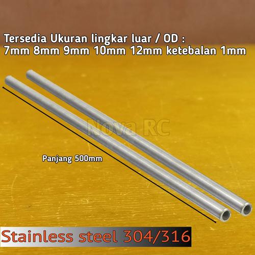 Jual Pipa kapiler stainless steel 304 OD 7mm 8mm 9mm 10mm 12mm panjng ...