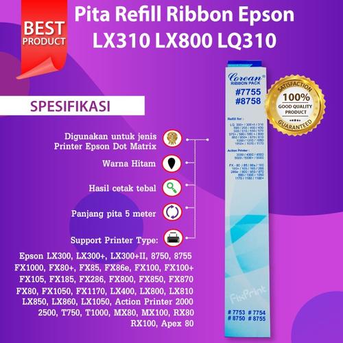 Jual Ribbon Pack 7755 Refill Pita 7755 LX LQ 300 310 1170 - Jakarta ...