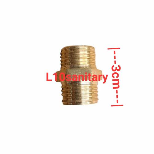 Jual Double Nipple / Doubel Dobel Nepel Kuningan Asli Drat 1/2" inch - Jakarta Barat ...