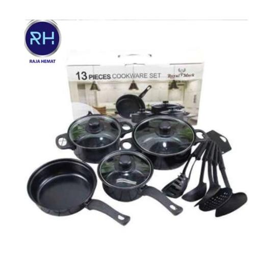 Jual Set panci masak 13 pcs cookware set Panci Set Spatula Teflon ...