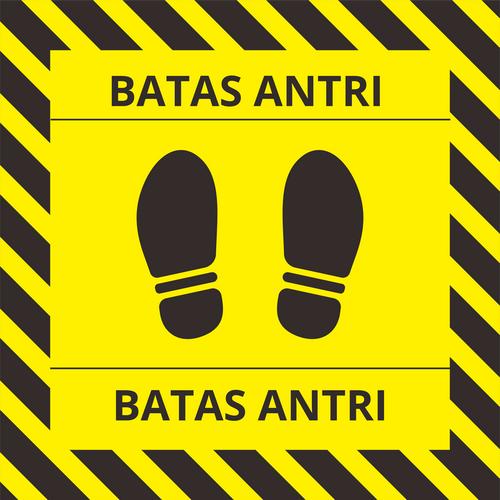 Jual stiker batas antri (stiker vynil Laminasi laminasi glossy) - Kab ...