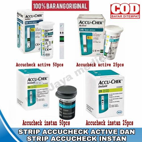 Jual strip accucheck instant/strip accucheck active/alat cek gula Darah ...