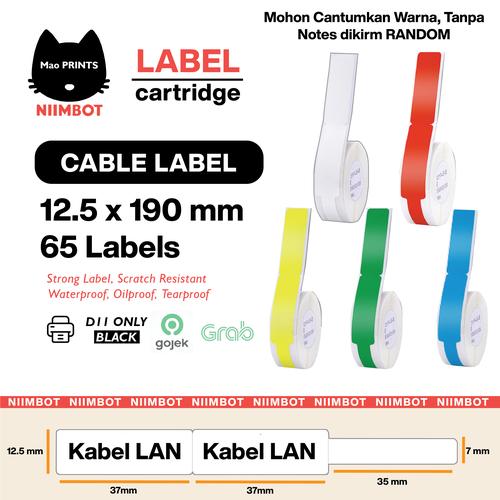 Promo (D11) - CABLE LABEL - Thermal Label Sticker for Niimbot D11 ...
