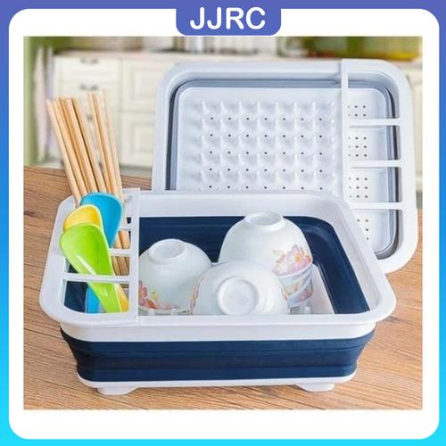 Jual Rak Pengering Piring Lipat Silikon Sekat Portable Dish Drainer ...