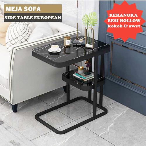 Jual Side Table Meja Sofa Minimalis Modern Marble Meja Samping Double ...