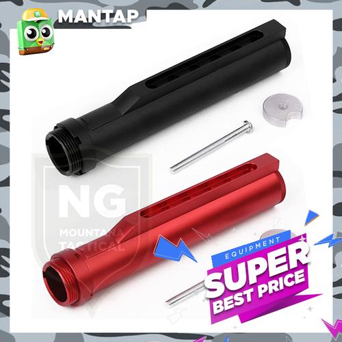 Jual Tubular Pipe Stock 6 Position Tabung Popor M4 Alumunium Import Airsoft - Red - Jakarta ...